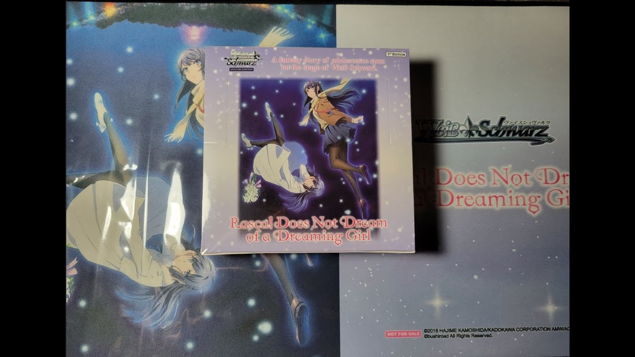 Weiss Schwarz rascal does not dream of dreaming girl single box opening ...