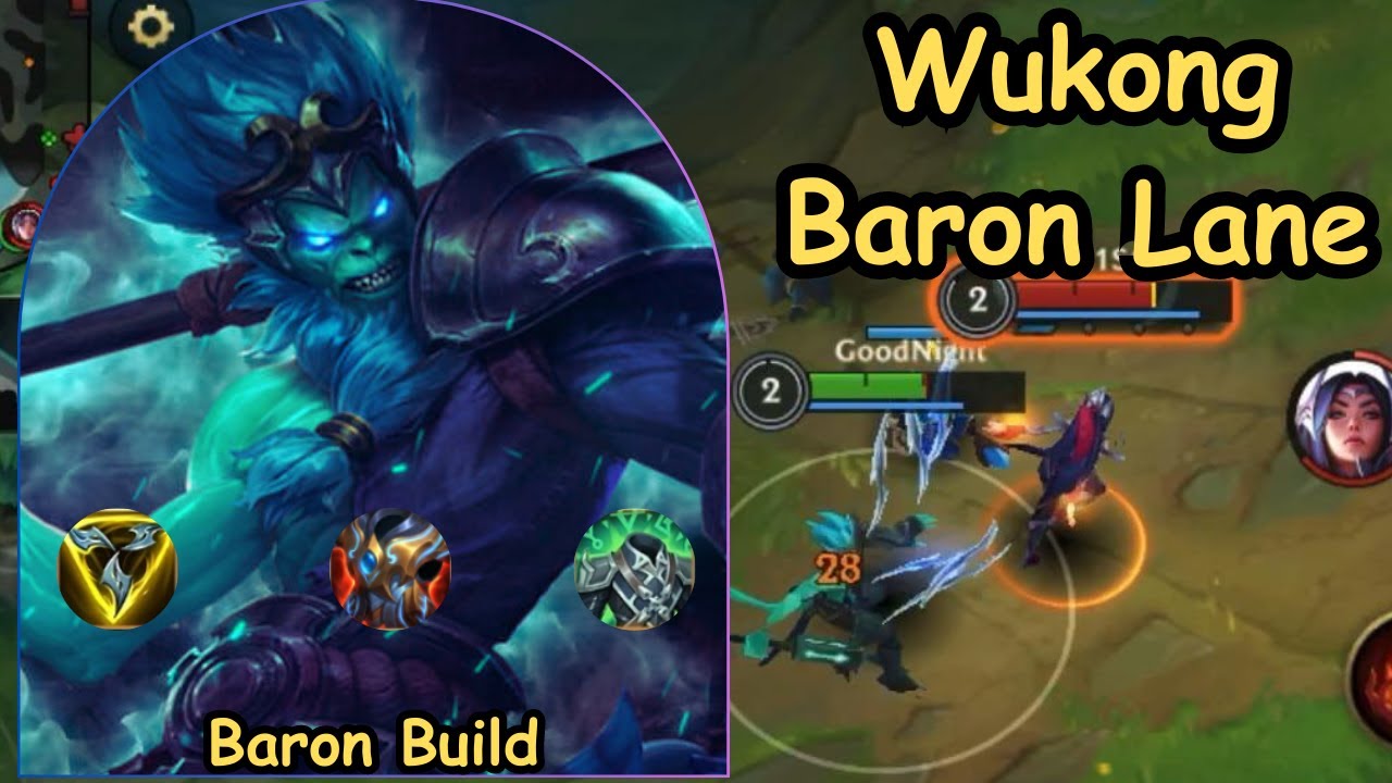 WUKONG VS IRELIA AT BARON LANE, TOUGH MATCH UP | SOLO PLAYER BARON LANE ...