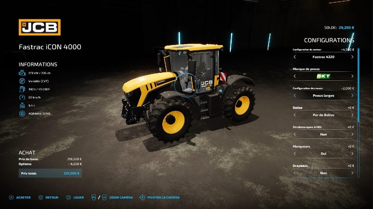 FS 22 : Mod JCB Fastrac Icon 8000 et 4000 - YouTube