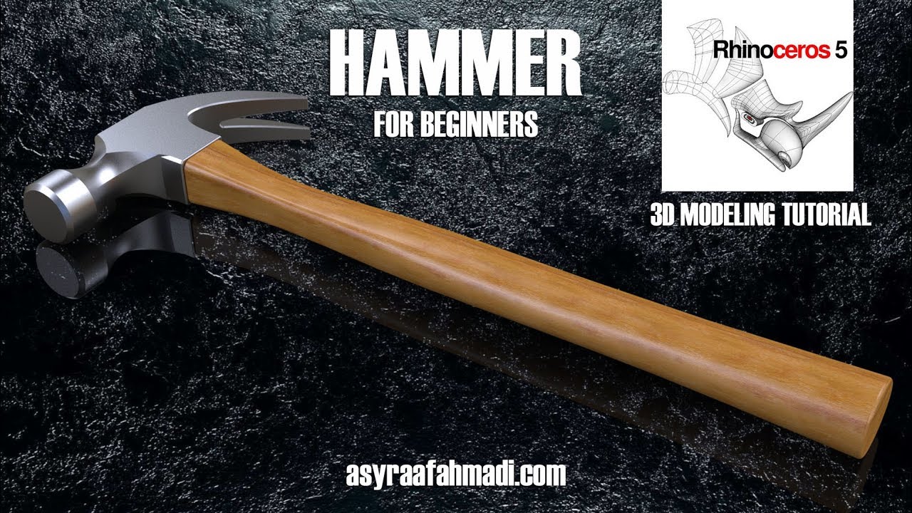 Learn how to make a Hammer in Rhino3d - YouTube
