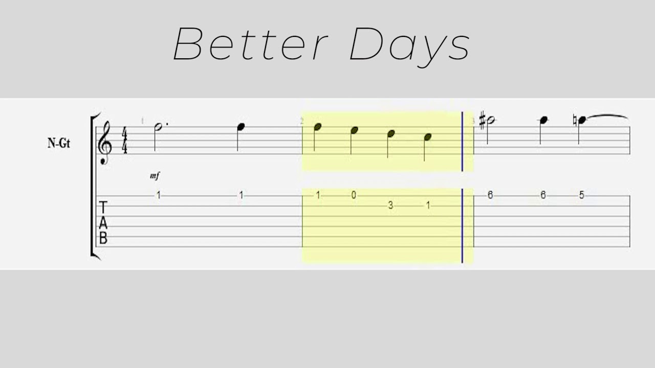 Better Days Guitar Chords