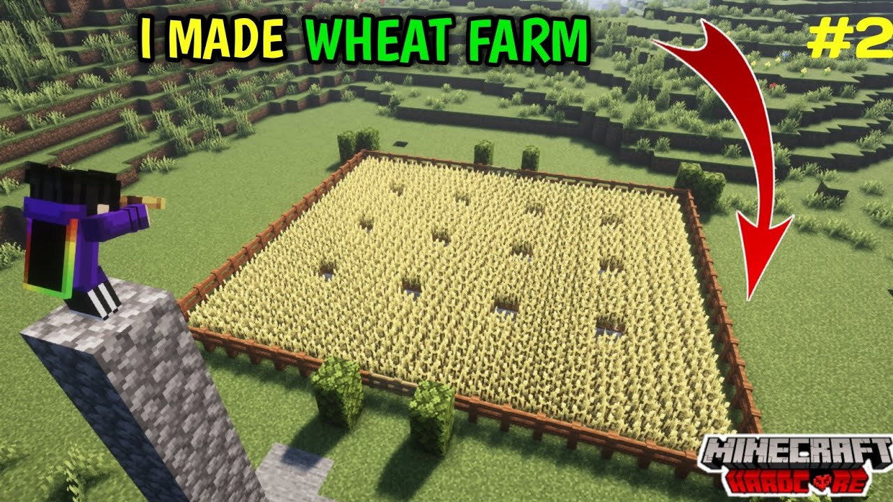 I MADE OSAM WHEAT FARM IN MINECRAFT HARDCORE #2 - YouTube