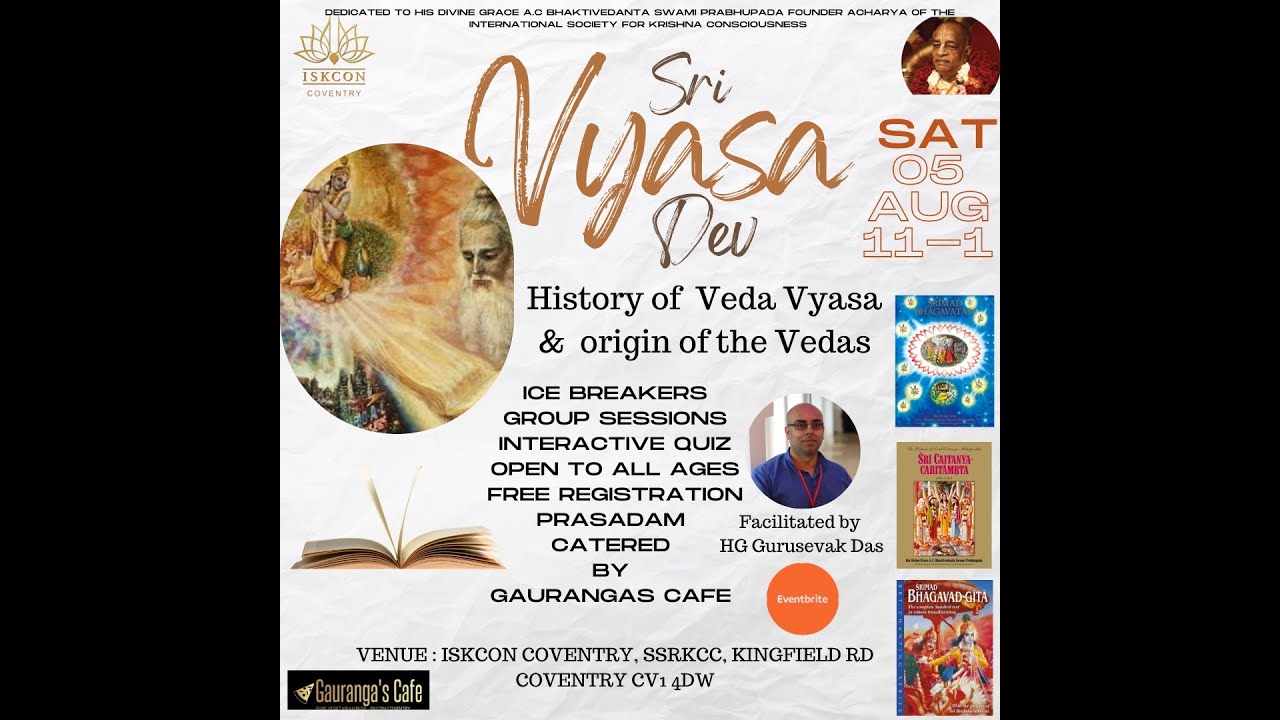 Workshop 1 - On Vyasa Dev & Vedas highlights - Iskcon Coventry - YouTube