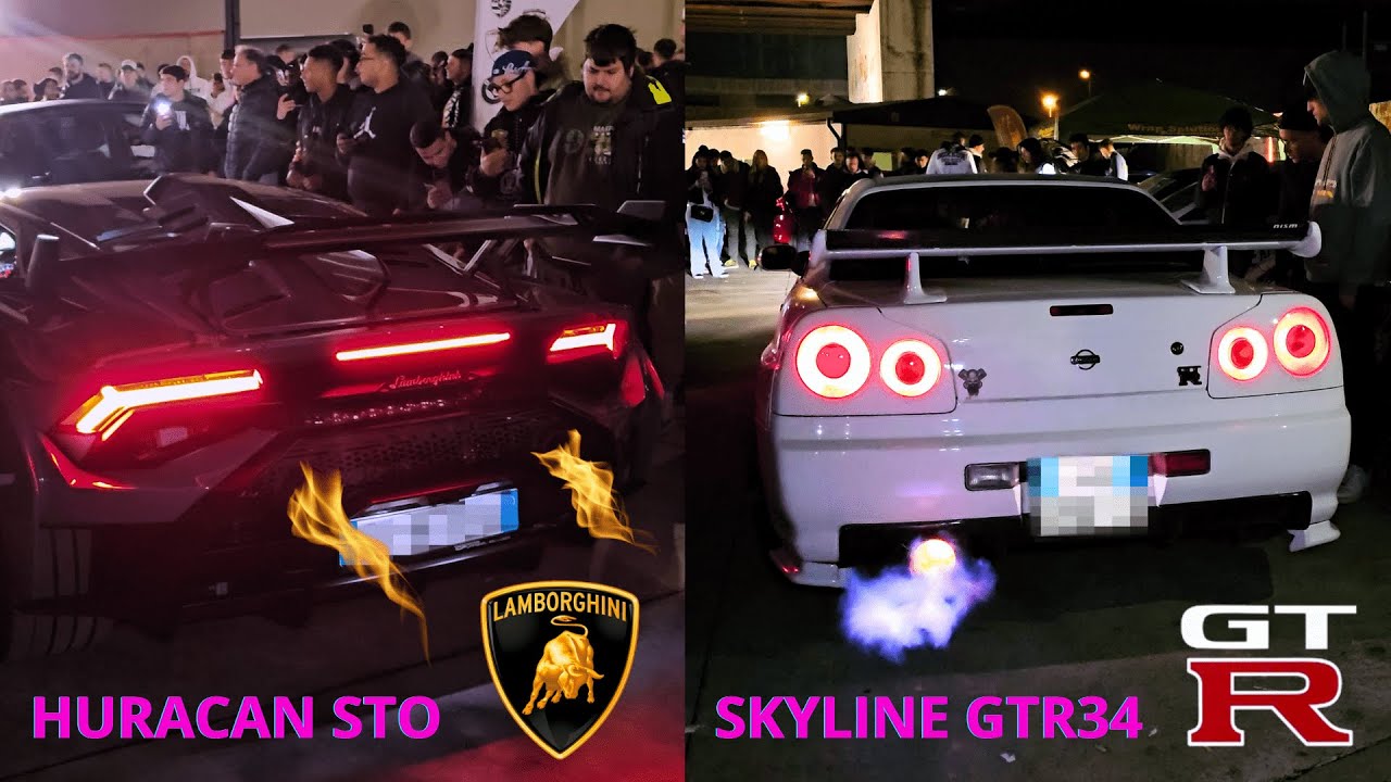 Raduno Gio Magarelli - LAMBORGHINI Huracàn STO, FERRARI, SKYLINE GTR34 ...