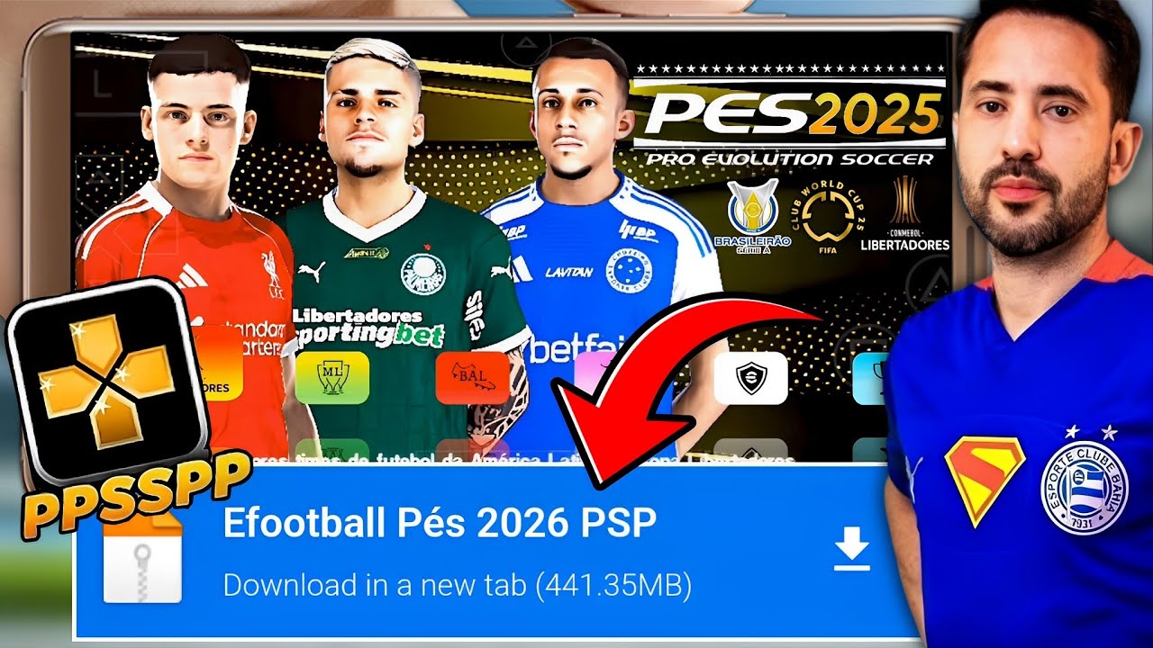 NOVO! eFOOTBALL PÉS (PSP) JULHO 2025 DOWNLOAD MEDIA FIRE DIRETO ...