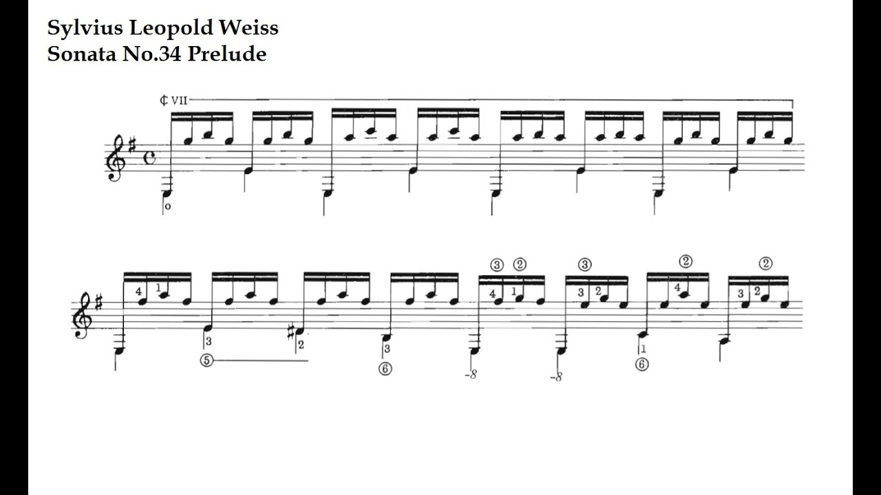 S. Leopold Weiss. Sonata N34, Prelude - YouTube