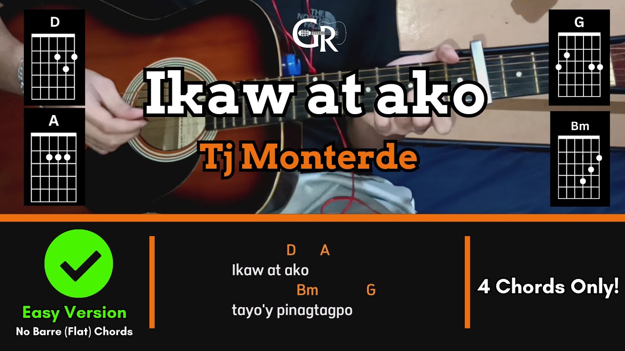 Ikaw at ako - Tj Monterde | BEGINNER FRIENDLY! Guitar Tutorial (CHORDS ...