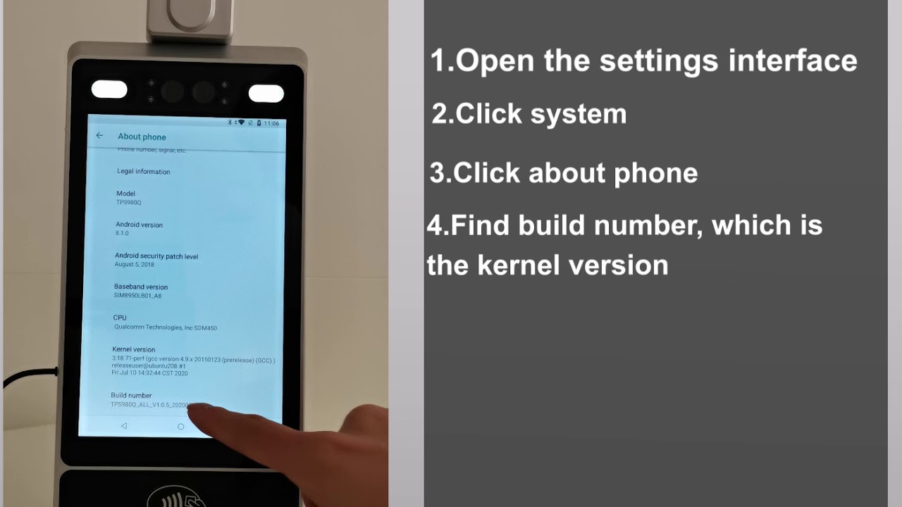 How to query the kernel version of TPS980T qcomm solution - YouTube