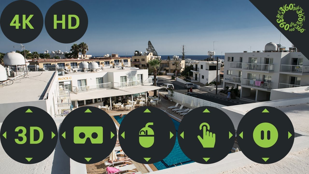 3D Maria Hotel. Cyprus, Ayia Napa - Project 360Q - YouTube