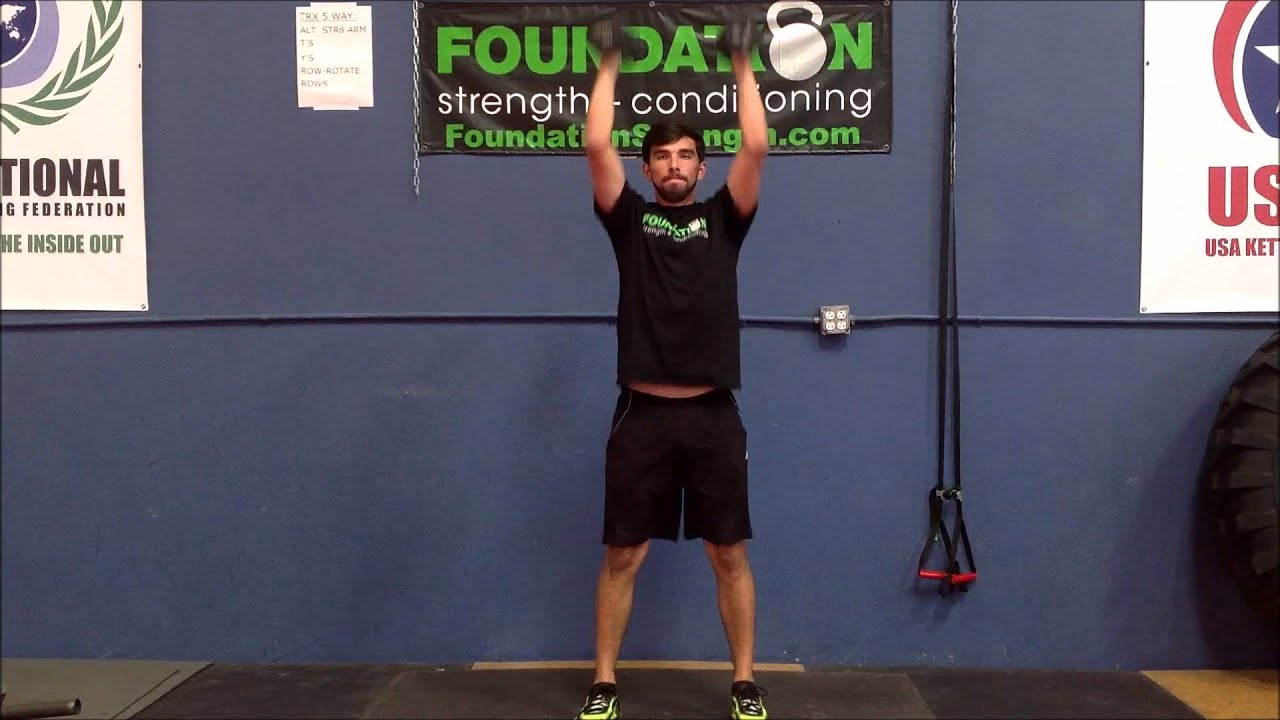 Double Dumbbell Push Press - YouTube