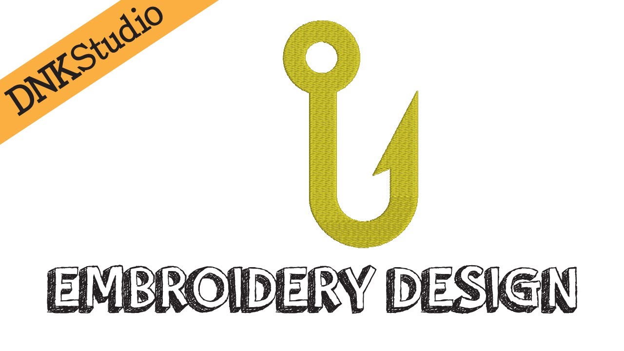 Fishing Hook Embroidery Design - YouTube
