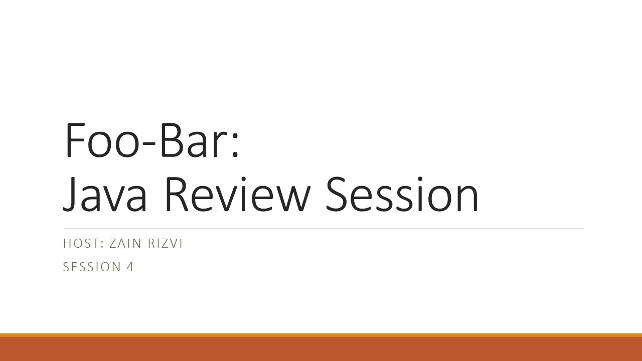 Foo-Bar: Java Concepts Review. Fourth Session (File I/O and Exception ...