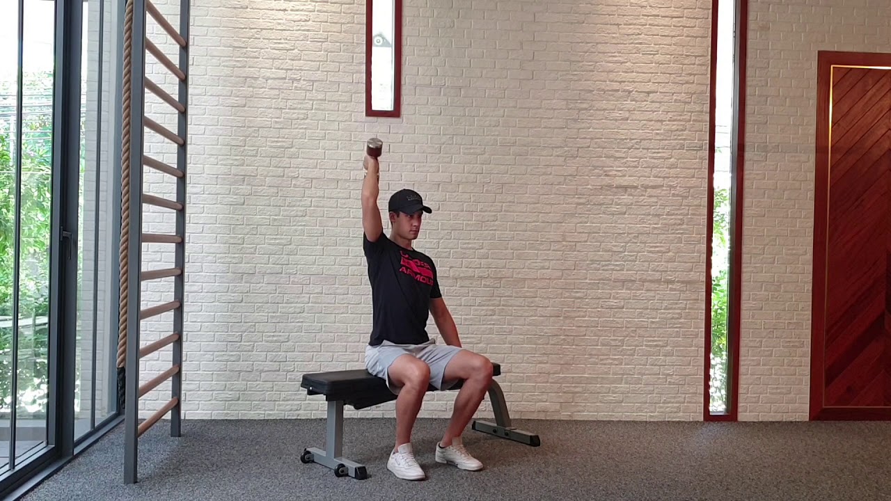 Seated Dumbbell Triceps Extension