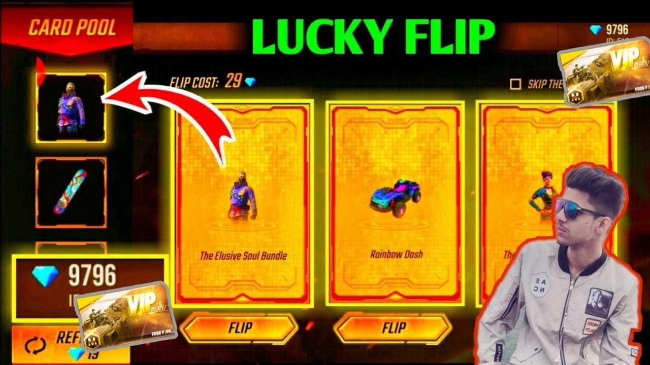 Lucky flip event | How to get everything in less diamonds...💎💎💎 - YouTube