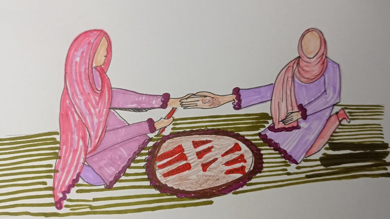 Chand Raat drawing||Eid day special Chand Raat drawing - YouTube