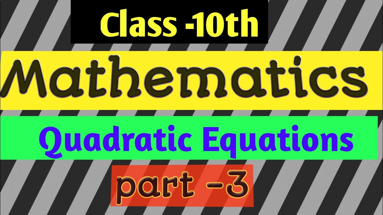Graphical method to solve quadratic equations | Quadratic Equations ...