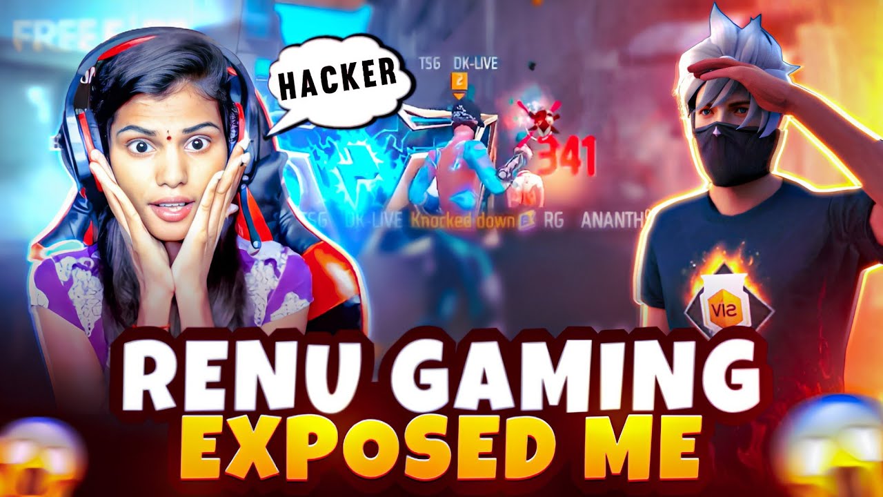 RENU GAMING EXPOSED ME HACKER IN LIVE😭FF TELUGU CUTE GIRL V BADGE ...