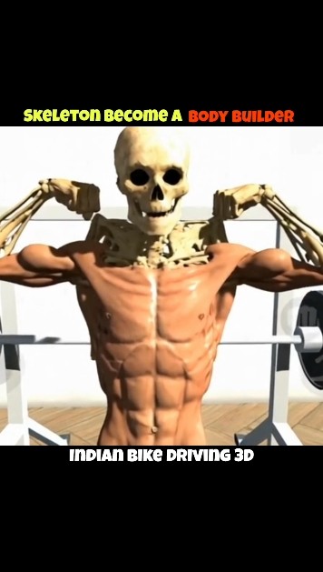 Skeleton Become A Body Builder 😱💥 | In Indian Bike Driving 3D 🤯 #shorts #indianbikedriving3d # ...