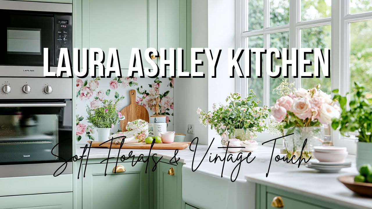 Laura Ashley Kitchen Tour: Floral Accents & Classic Charm - YouTube
