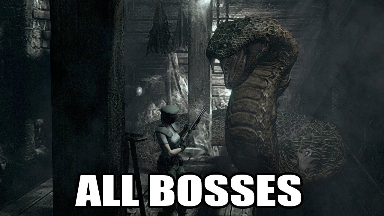 Resident Evil HD Remaster - All Bosses (With Cutscenes) HD 1080p60 PC ...