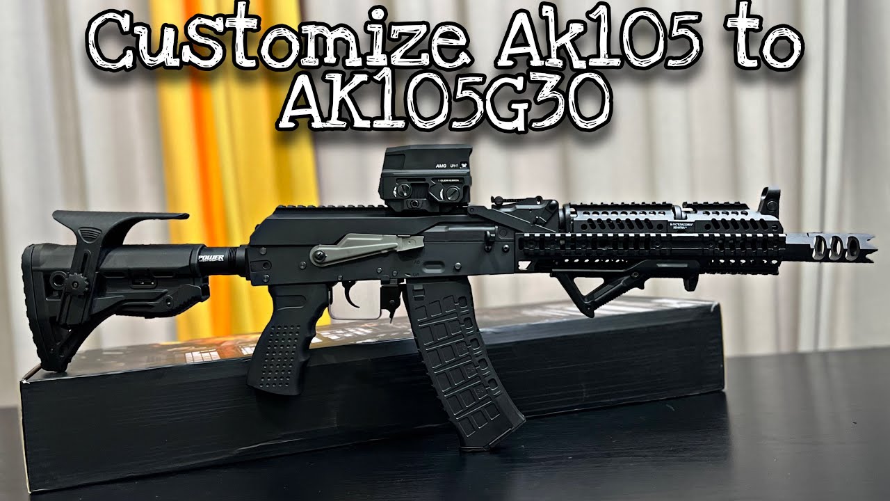 Customize Ak105 To Ak105 Alpha gel blaster full Auto #gelblaster - YouTube