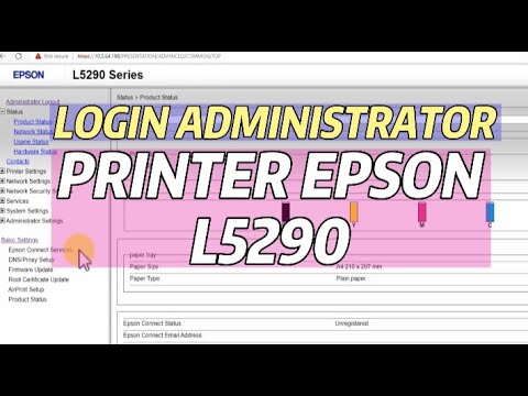 Login Administrator Printer Epson L5290 - YouTube