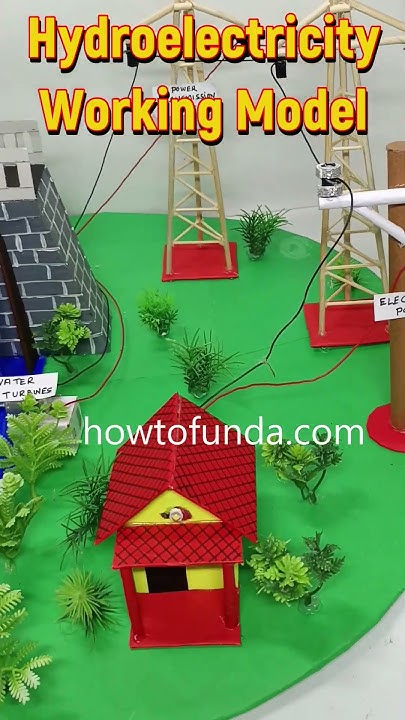 hydroelectricity working model - diy - howtofunda - shorts - YouTube
