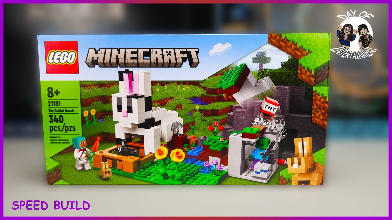 LEGO Minecraft 21181 The Rabbit Ranch Speed Build - YouTube
