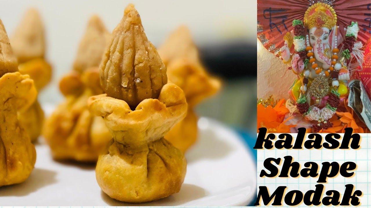 Kalash Shape Modak|Fried Modak | Kalash & Nariyal Modak | Modak without ...