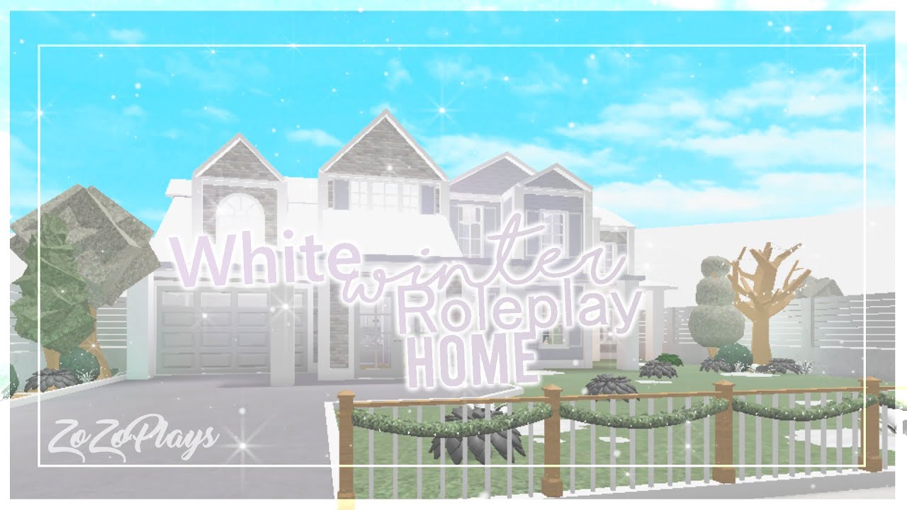 ROBLOX | Bloxburg: White Winter Roleplay Home 100K+ | Speedbuild - YouTube