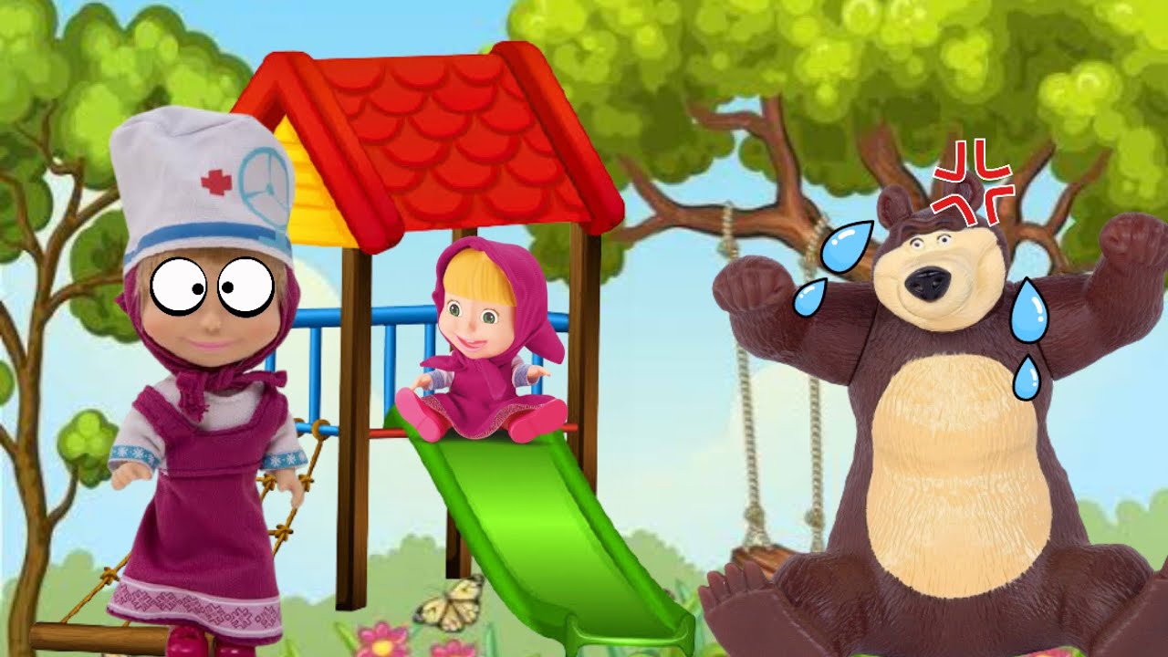 Masha e o urso em the boo boo song - YouTube