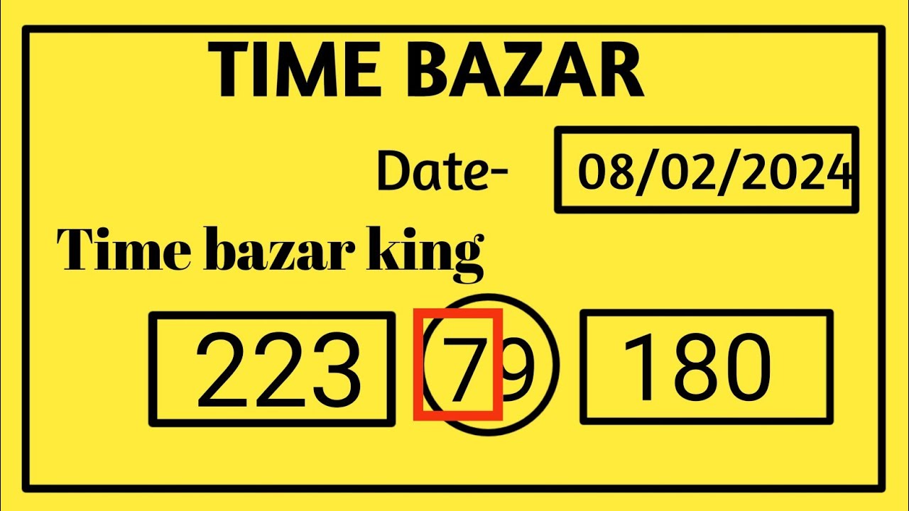 Time bazar today:Date/08/02/2024 time bazar game today - YouTube