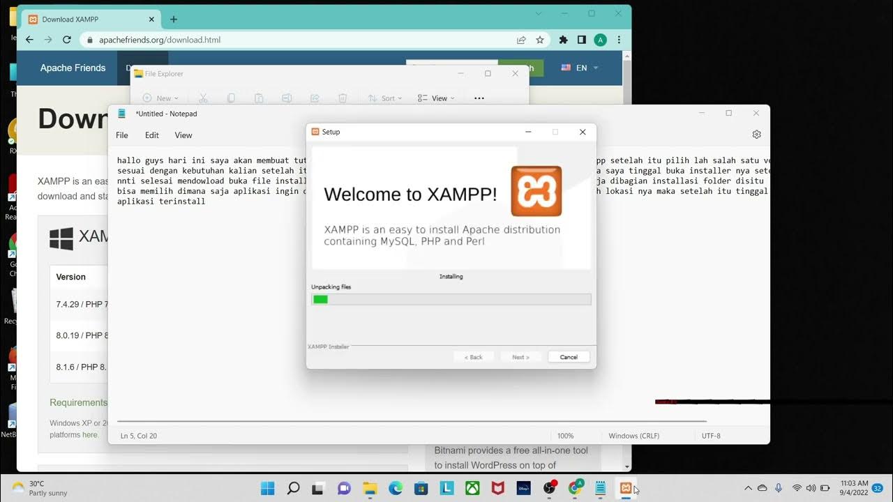 TUTORIAL INSTAL APLIKASI XAMPP - YouTube
