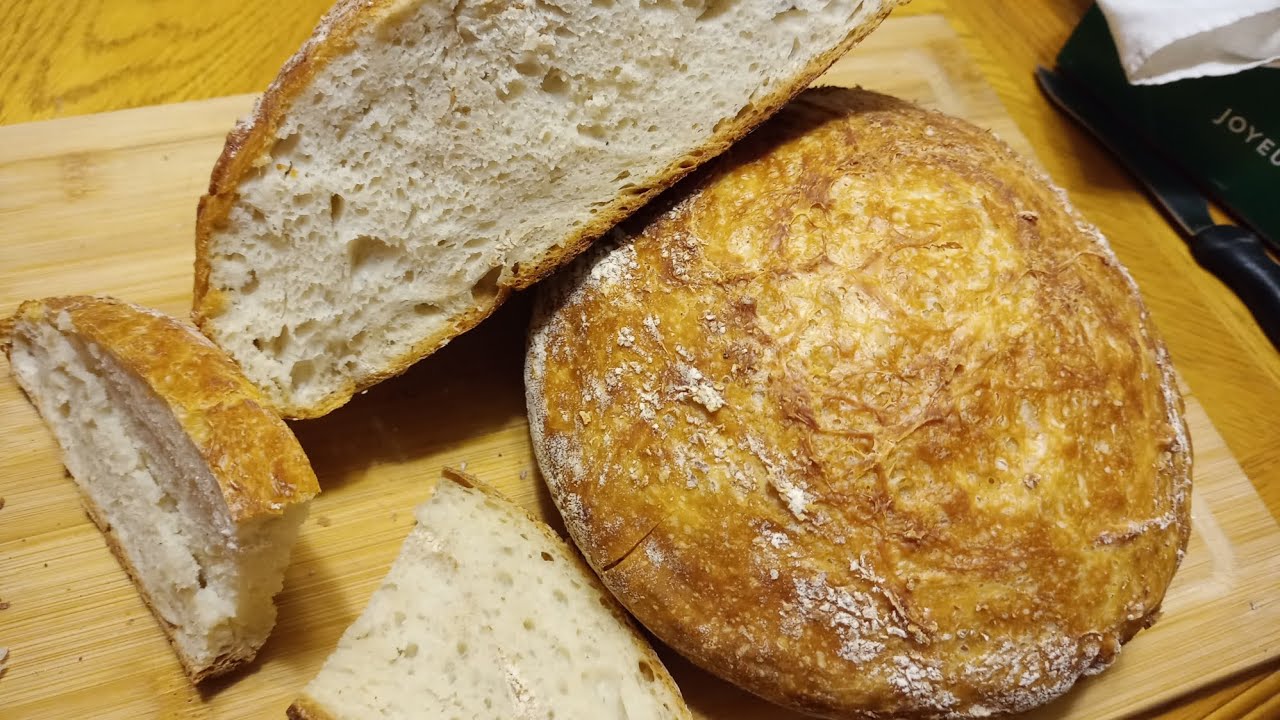 Homemade crusty bread chewy inside.... good gift for Christmas - YouTube