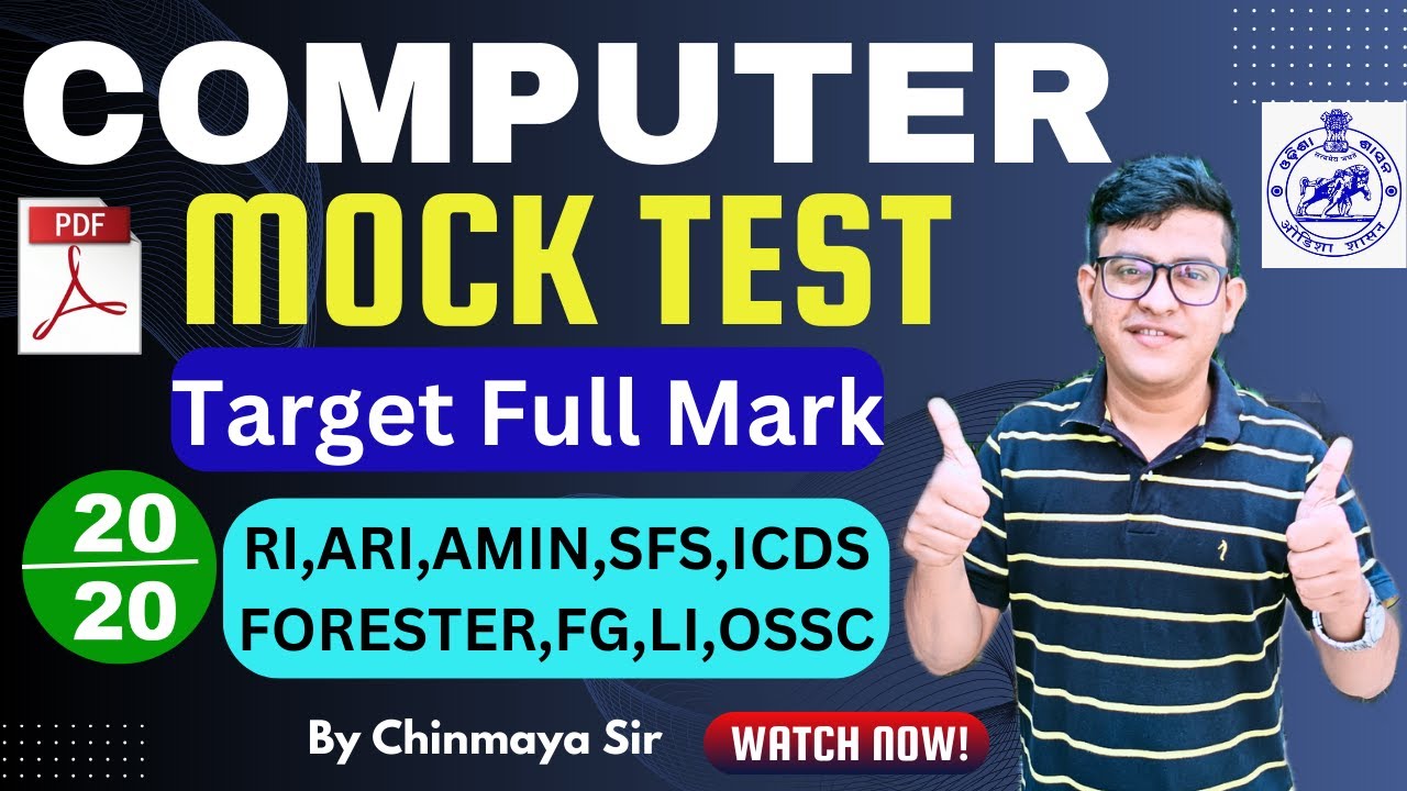 Computer Mock Test|Selected MCQs From All Chapters|RI,ARI,AMIN,SFS,FG ...