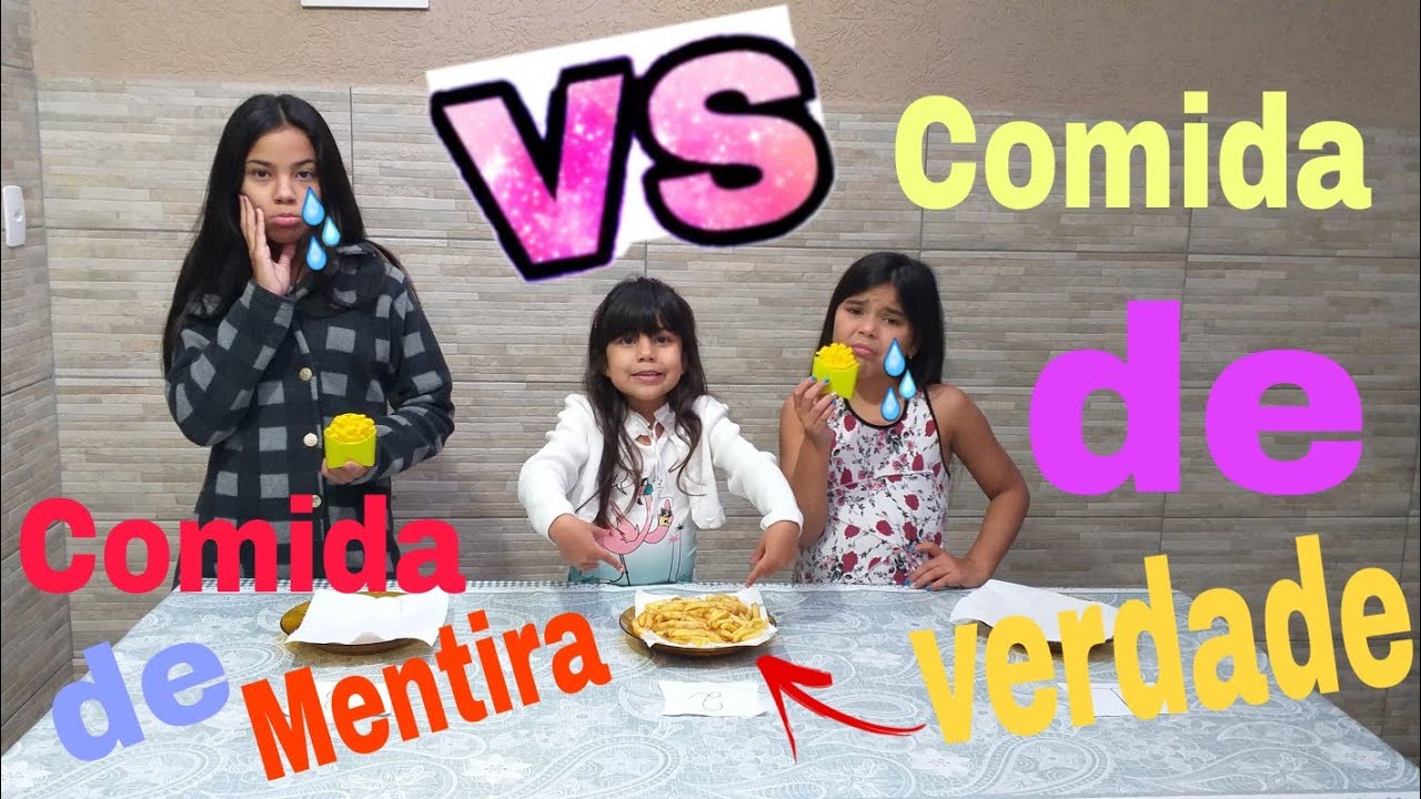 Comida de Mentira X Comida de Verdade / Escolha o Prato Certo / Desafio ...