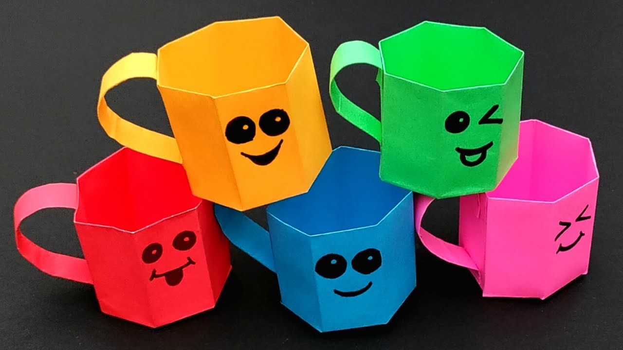 Comment Faire Une Tasse en Papier Simple - Origami Facile TUTO - YouTube