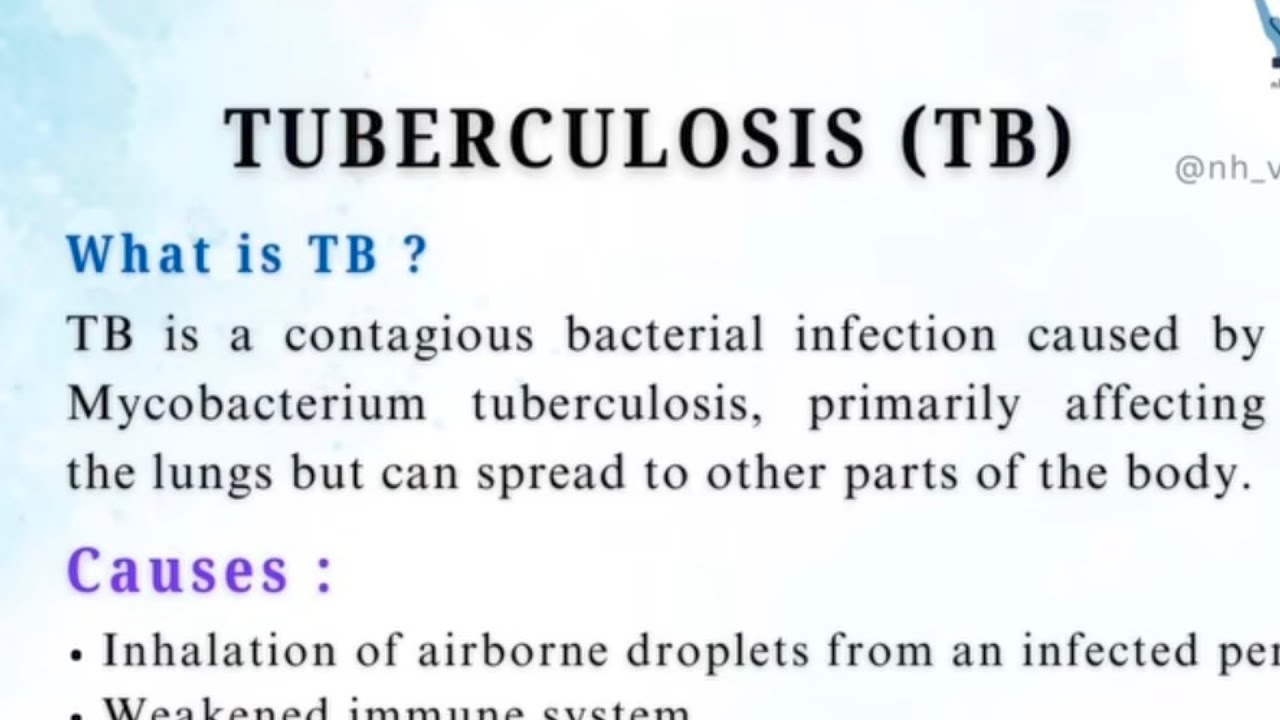 Tuberculosis (TB) medical surgical nursing Definition,cause, sign and ...