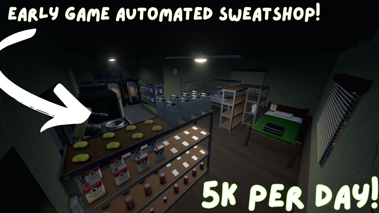 Struggling Early Game? Try This Cheap AUTOMATED SweatShop Setup ...
