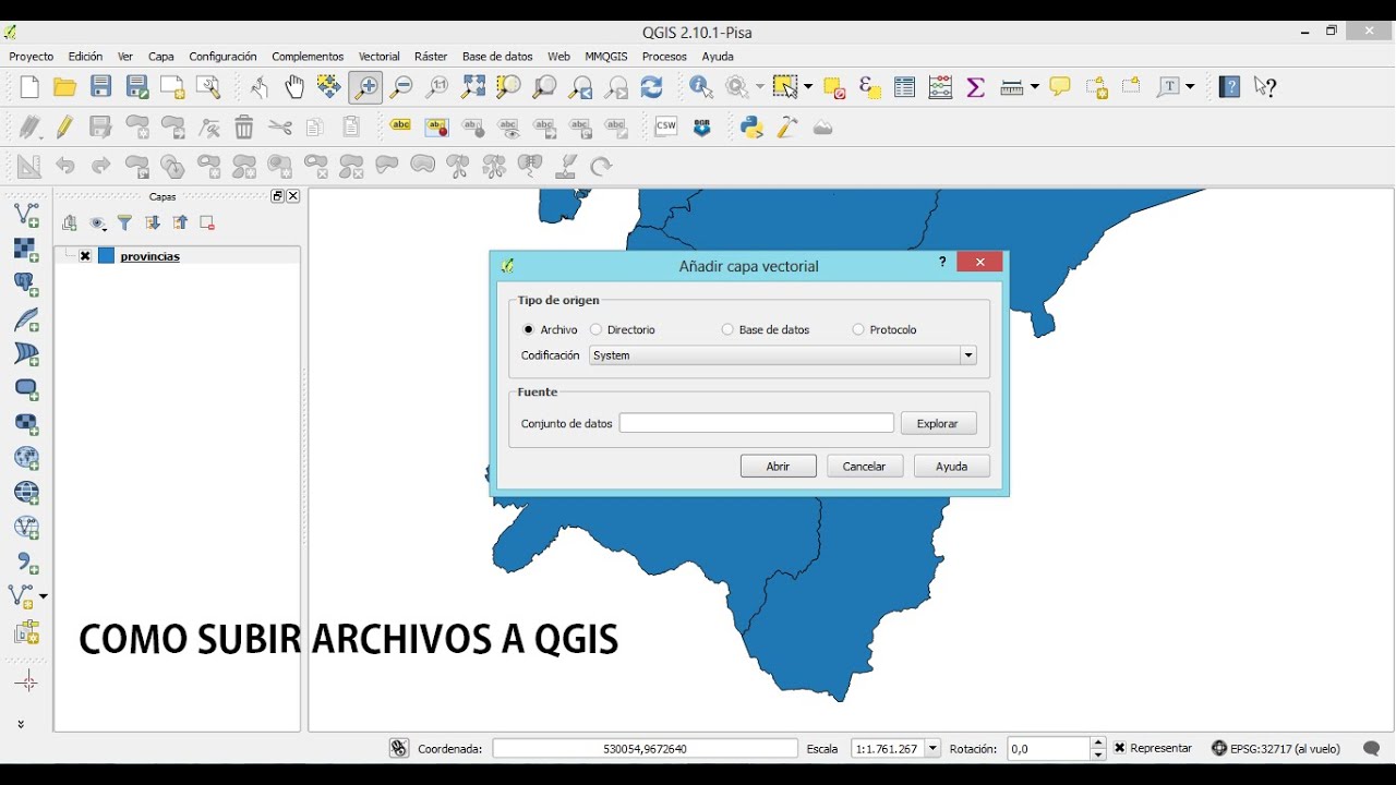 Tutorial Básico: Cómo agregar archivos raster y vectorial a QGIS - YouTube