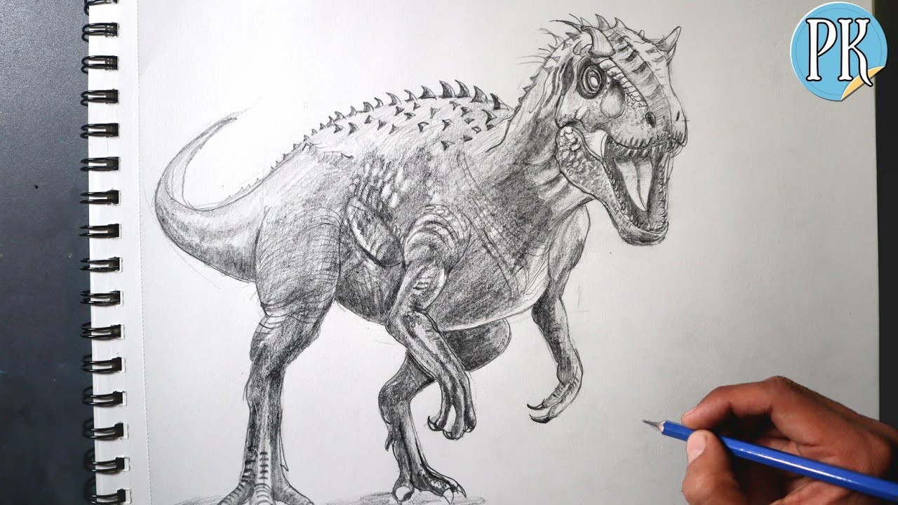 How to draw Tyrannosaurus Rex Dinosaur || from Jurassic World Rebirth ...