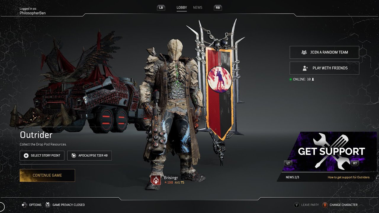 Outriders — Carrying two on Final Arbiter T40 — UNDER a minute on a ...