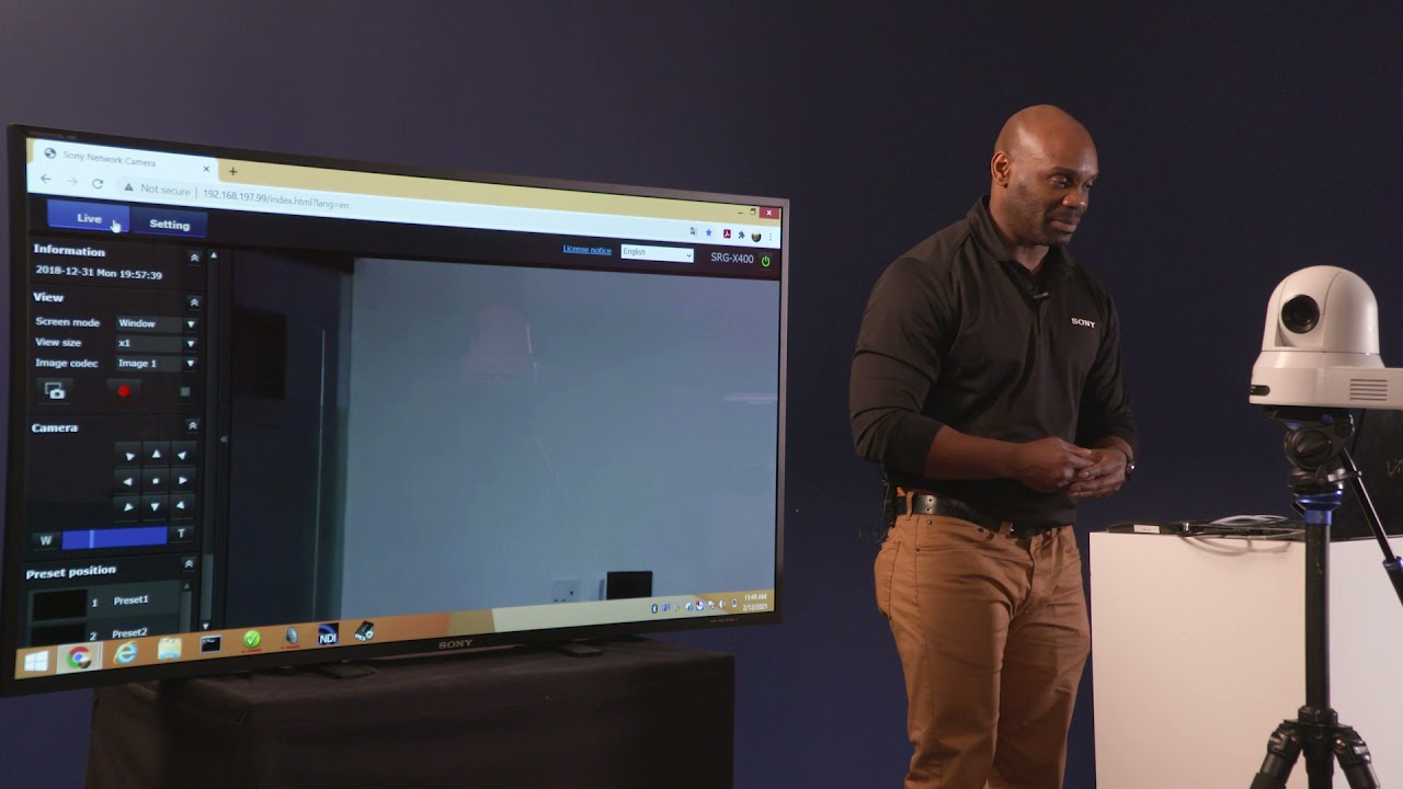 Web UI for Sony SRG PTZ Cameras - YouTube