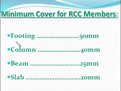 Minimum Cover for different RCC Structures (In Hindi) - YouTube