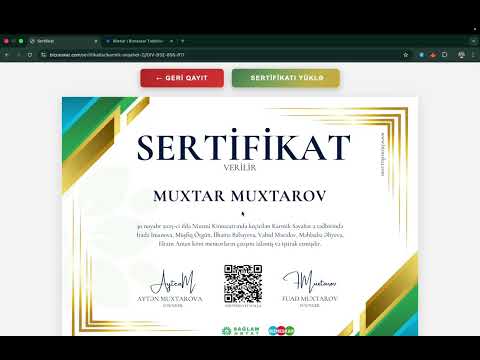 Təlim üçün sertifikatı necə əldə edə bilərik?