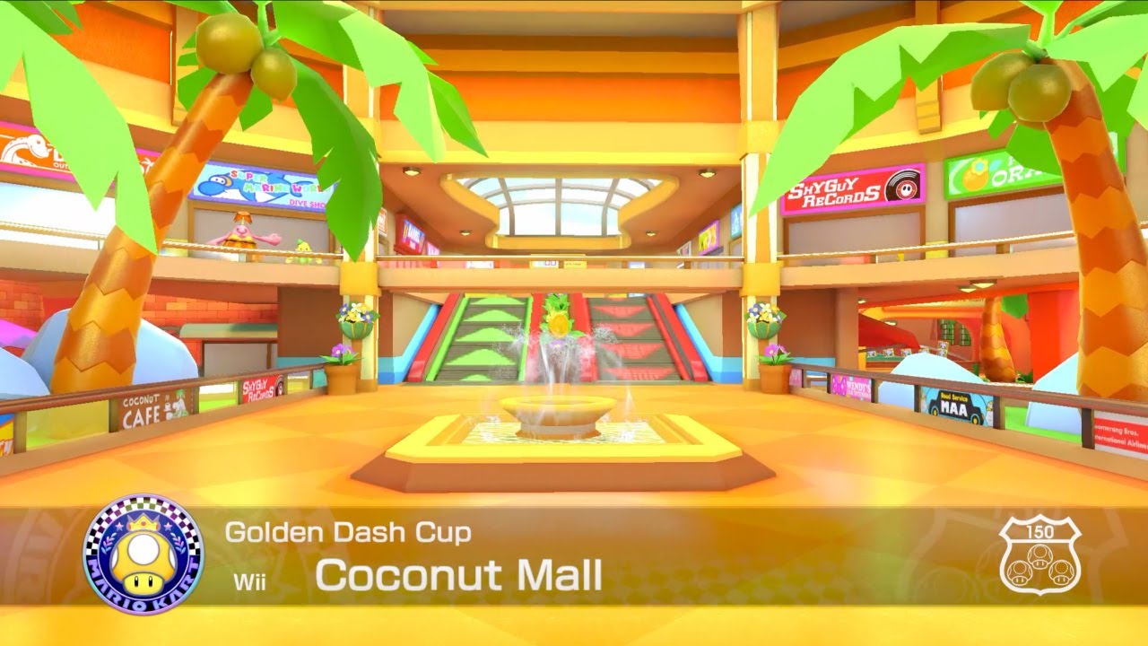 Wii Coconut Mall Booster Course Pass Wave 1 - Mario Kart 8 Deluxe - YouTube