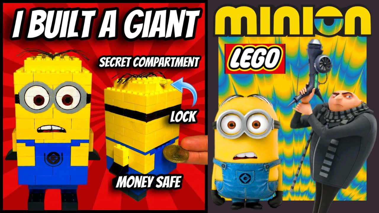 I built a GIANT LEGO MINION with SECRET compartments from DESPICABLE ME ...