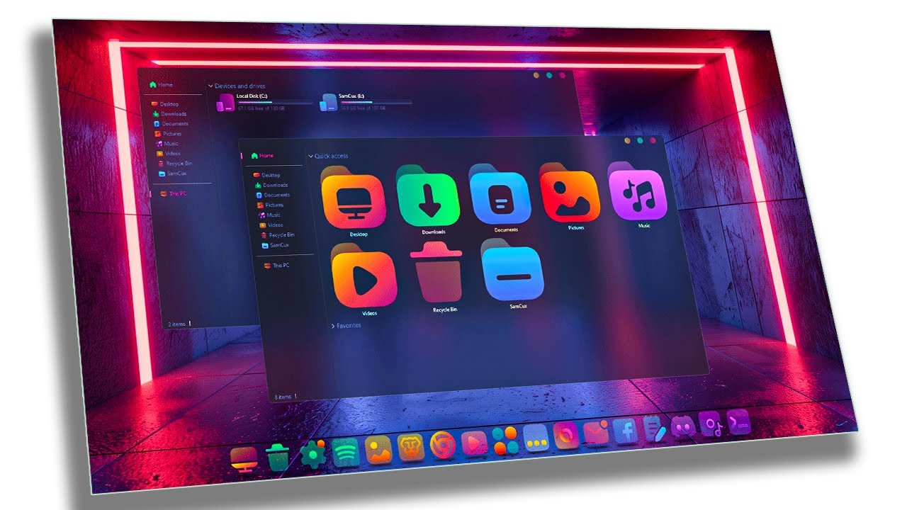 Customize Windows 11 with SynthWave Glassy Effect Theme: Tutorial ...