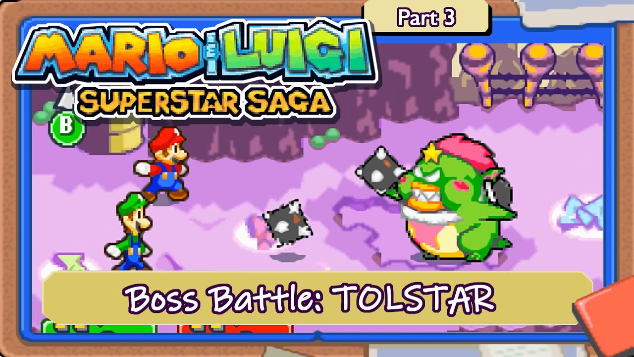Part 03 - TOLSTAR | Stardust Field's Boss Battle | GBA Mario & Luigi ...