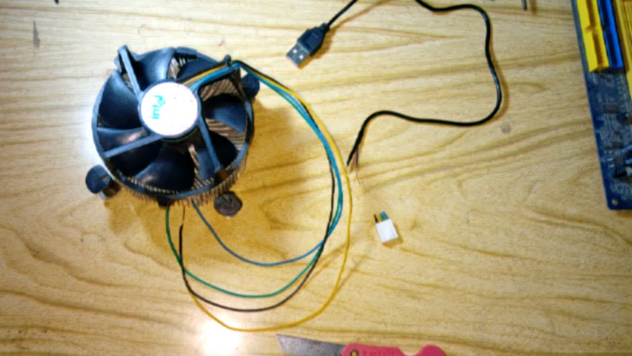 PC fan into USB fan || DIY USB fan || processor cooling fan converted ...